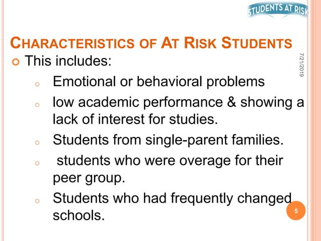 Students at risk | PPTX | Special Education | Education