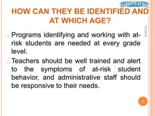 Students at risk | PPTX
