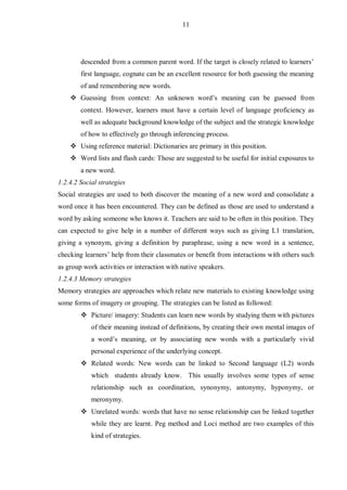 Students attitude about the role learning in vocabulary learning ...