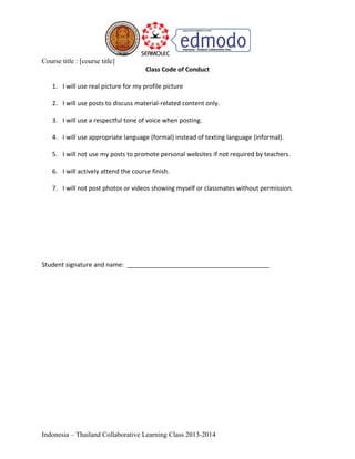 Students code of conduct | PDF