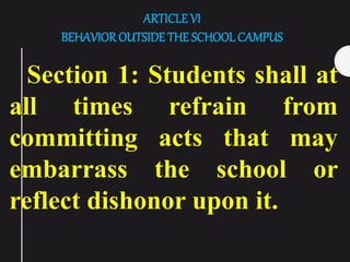 LASC Students code of conduct | PPT