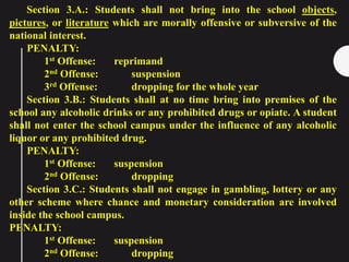 LASC Students code of conduct | PPTX