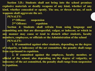LASC Students code of conduct | PPTX