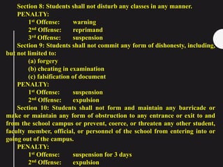 LASC Students code of conduct | PPTX
