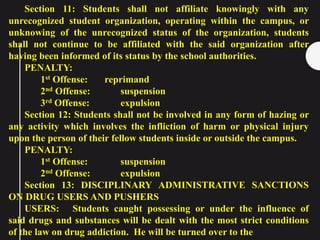 LASC Students code of conduct | PPT