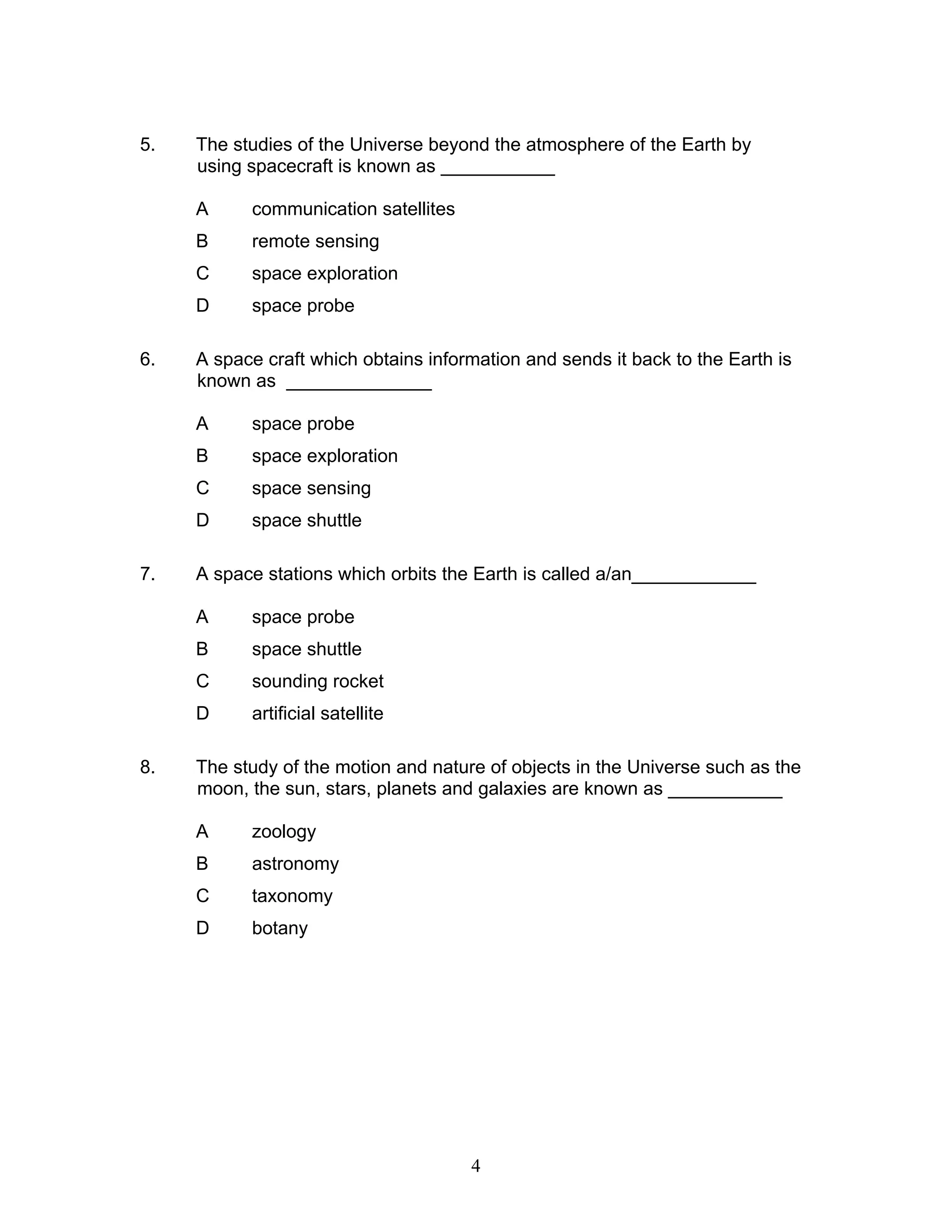 Module 10 space explorations PMR | PDF