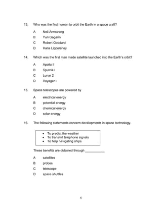 Module 10 space explorations PMR | PDF | Space and Astronomy | Science