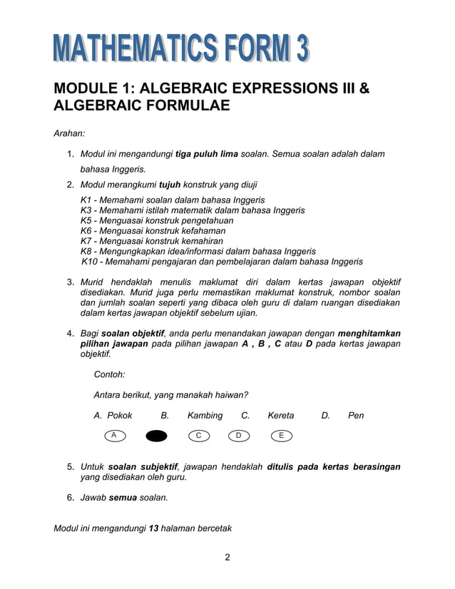 Module 6 Algebric PMR | PDF