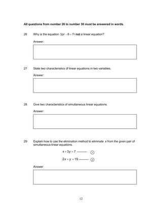 Module 9 linear equations PMR | PDF
