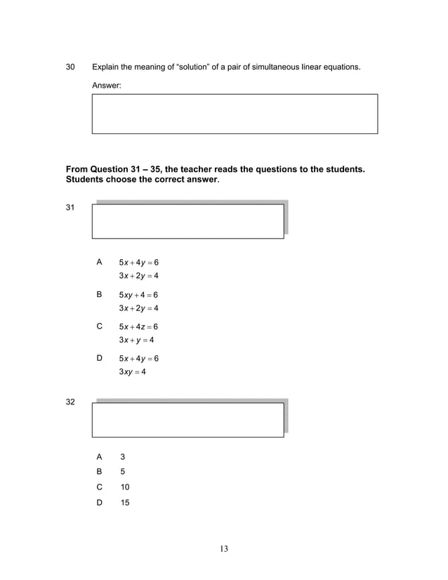 Module 9 linear equations PMR | PDF
