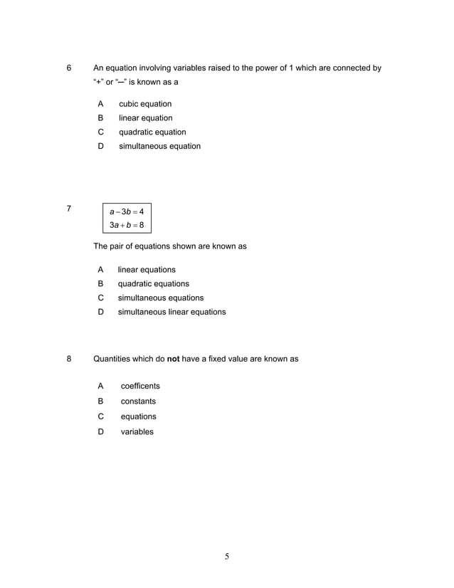 Module 9 linear equations PMR | PDF
