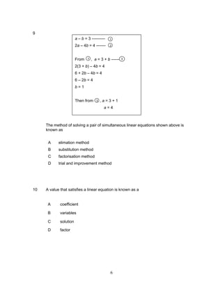 Module 9 linear equations PMR | PDF