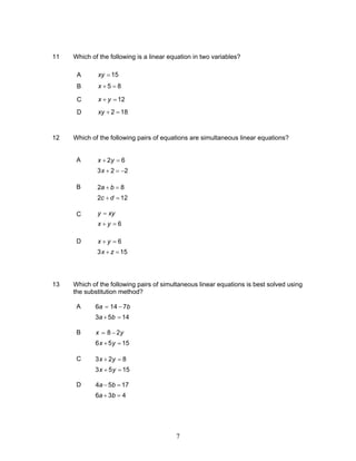 Module 9 linear equations PMR | PDF