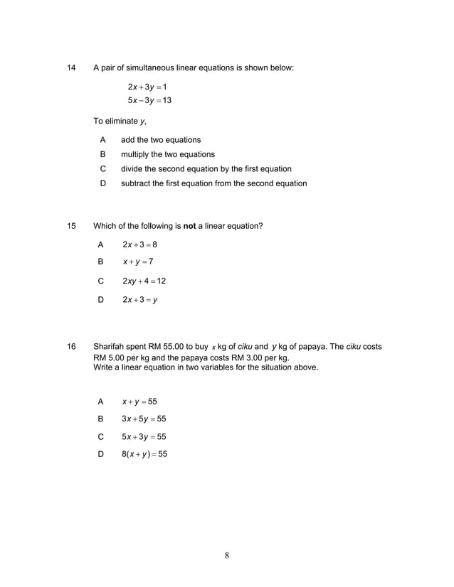 Module 9 linear equations PMR | PDF
