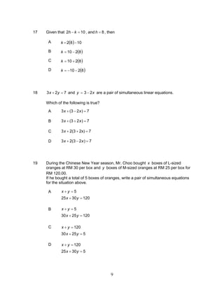 Module 9 linear equations PMR | PDF