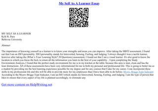 Student Self Feedback | PPT