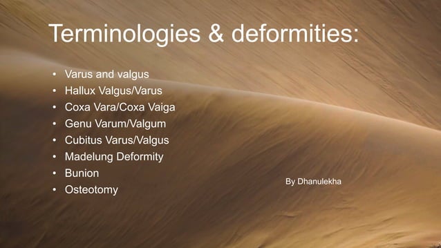 Student seminar valgus & varus | PPTX | Death, Injury, or Military ...