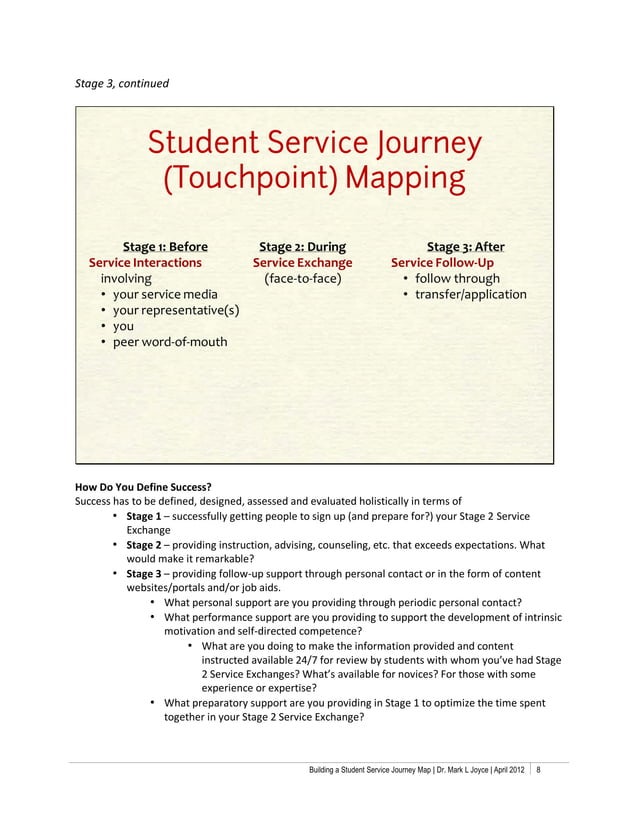 Building a Student Service Journey Touchpoint Map | PDF