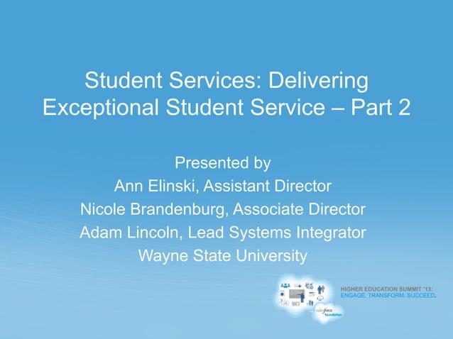 Delivering Exceptional Student Service—Part 2 | PPT
