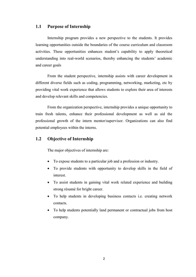 BSC CSIT Final Year Internship Experience Report on SEO | PDF