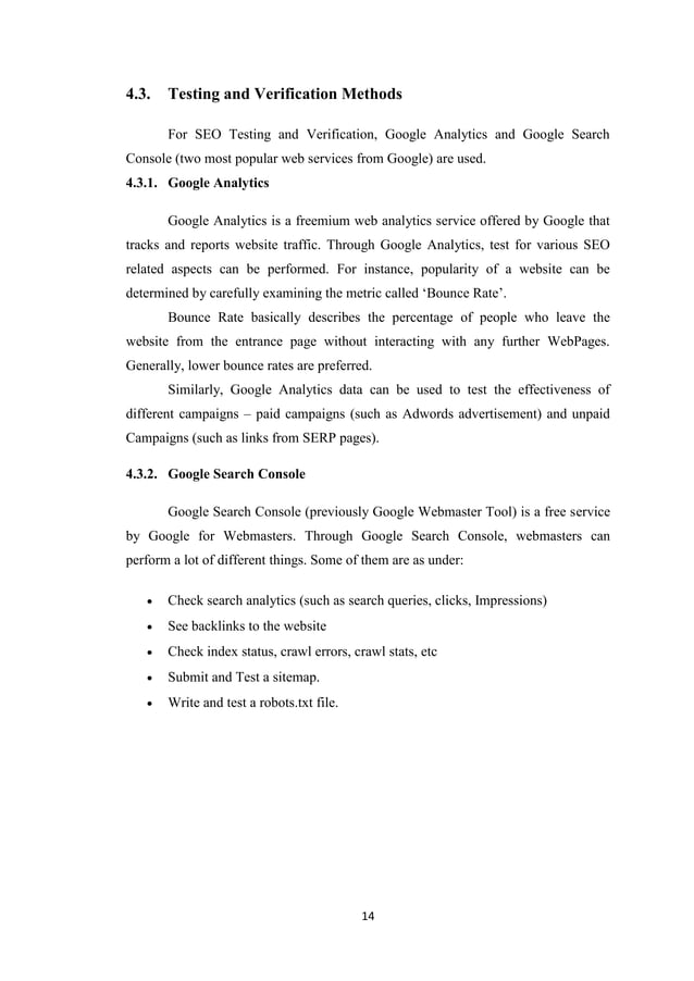 BSC CSIT Final Year Internship Experience Report on SEO | PDF