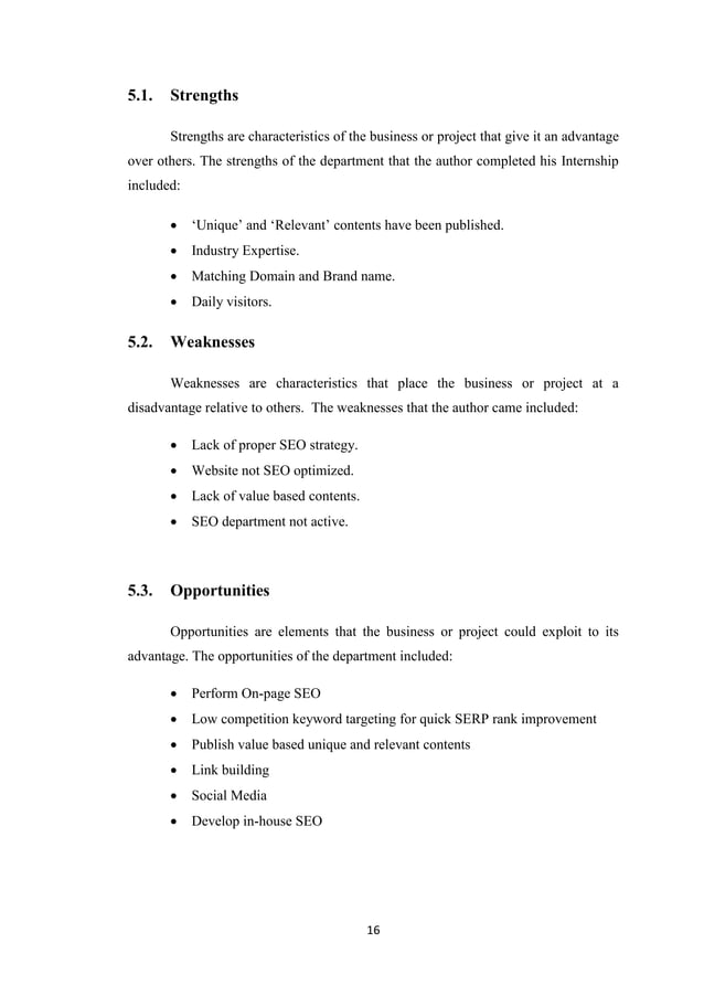 BSC CSIT Final Year Internship Experience Report on SEO | PDF