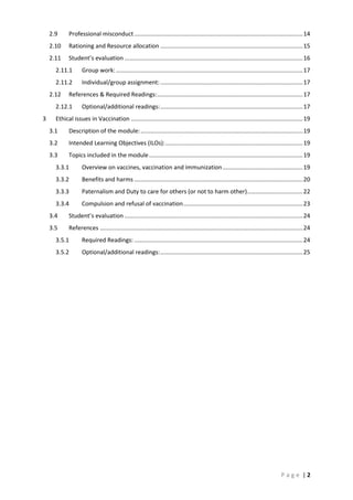 Students Handout Online Course Introduction To Public Health Ethics