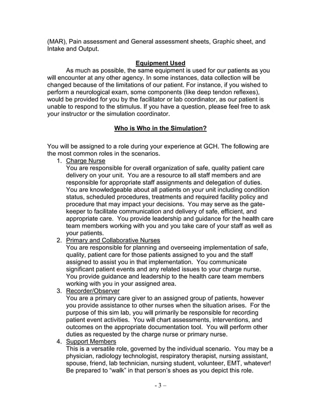 Student simulation guide | PDF | Healthcare Industry | Industries