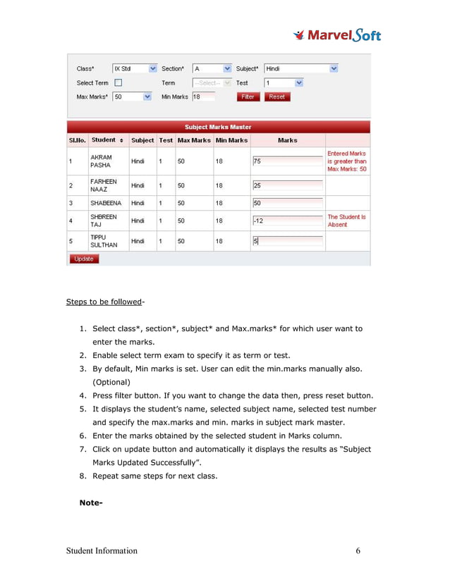 School Software Students information | PDF