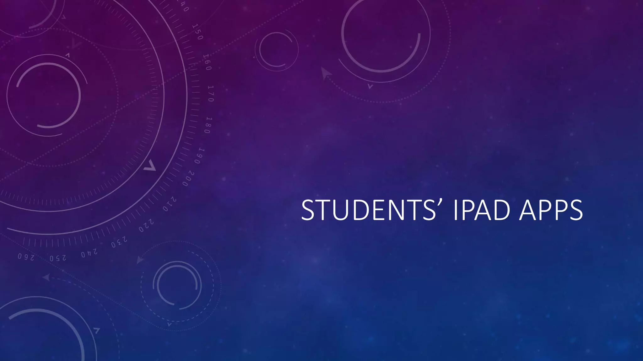 Students' ipad apps | PPT