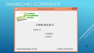 Students management system | PPTX | Programming Languages | Computing