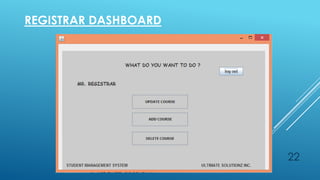Students management system | PPTX | Programming Languages | Computing