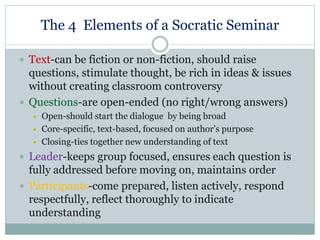 Student Socratic Seminars | PPT