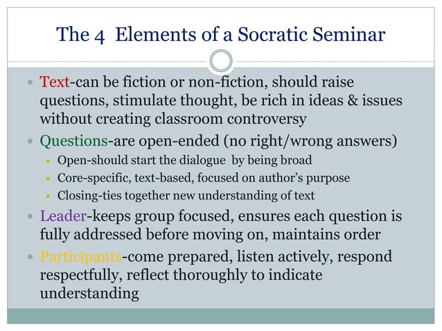 Student Socratic Seminars | PPT