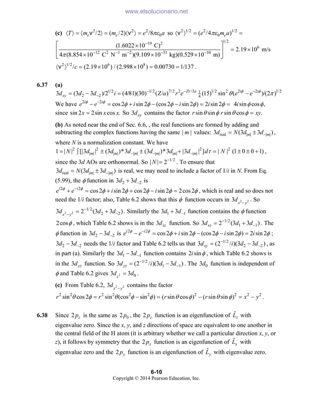 Student Solutions Manual for Quantum Chemistry, 7th Edition, Ira N ...