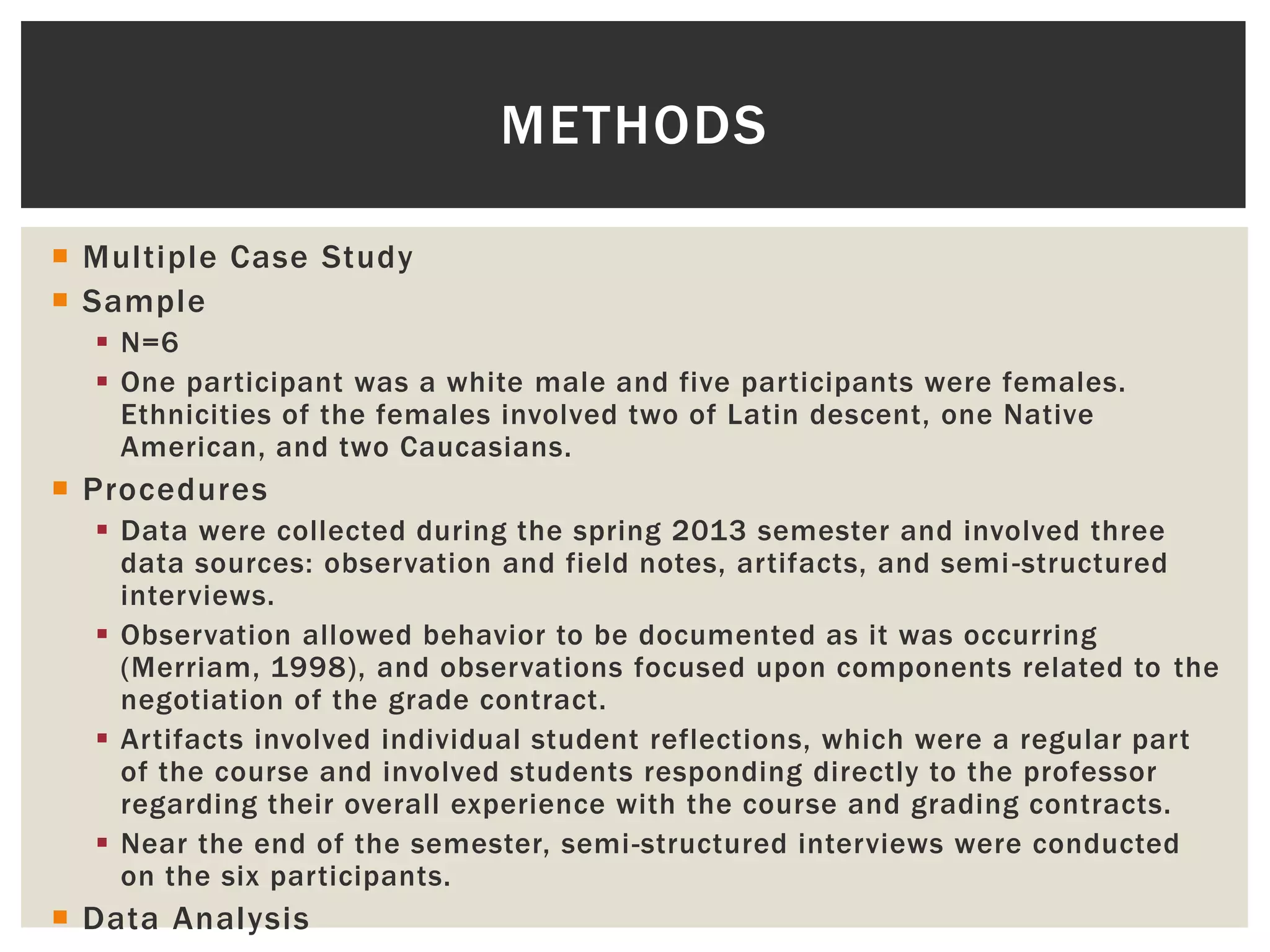 Students Perceptions of a Grading Contract Model | PPTX