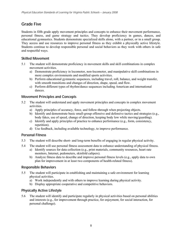 Students physical education k 12 | PDF