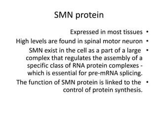 Spinal muscle atrophy SMA: make it easy | PPTX