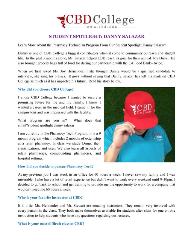 STUDENT SPOTLIGHT: DANNY SALAZAR | PDF