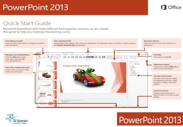 SGUL Office 2013 Quick Start Guide. (Adapted from Microsoft Quick Start ...