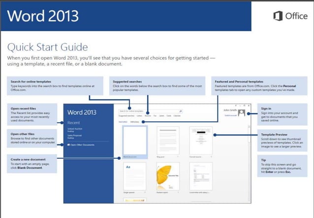 SGUL Office 2013 Quick Start Guide. (Adapted from Microsoft Quick Start ...