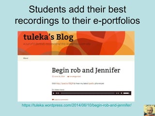 Students recording themselves | PPT
