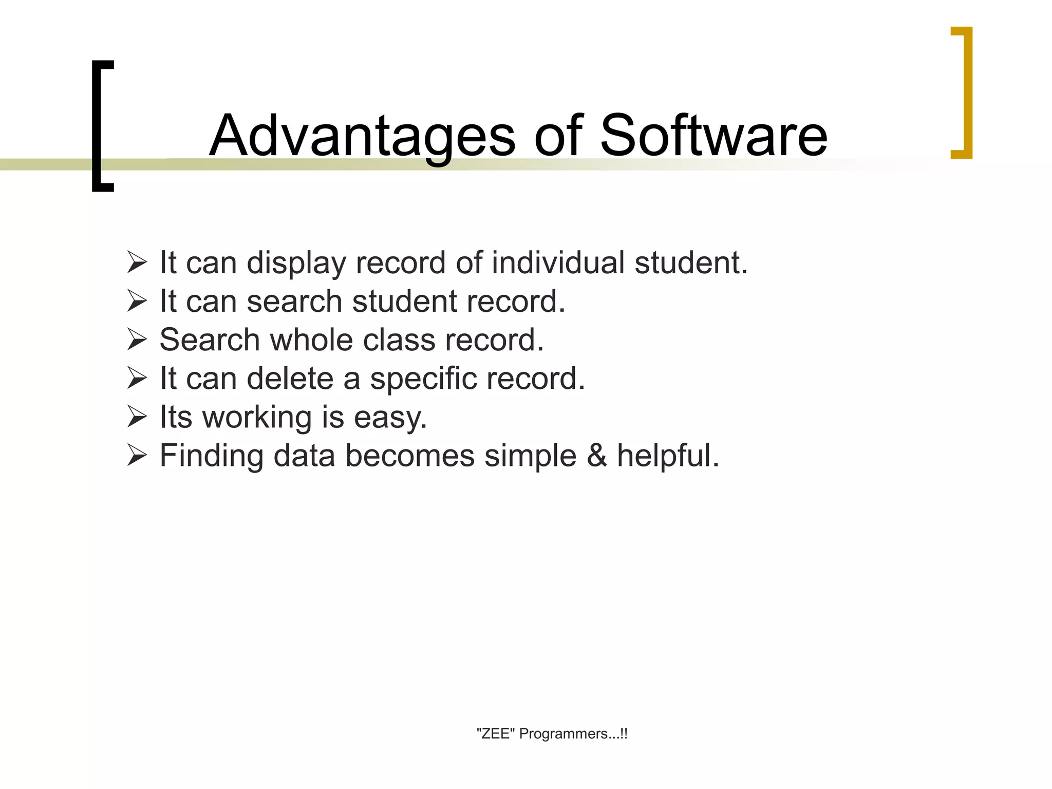Students report card for C++ project.. | PPTX