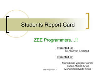 Students report card for C++ project.. | PPTX