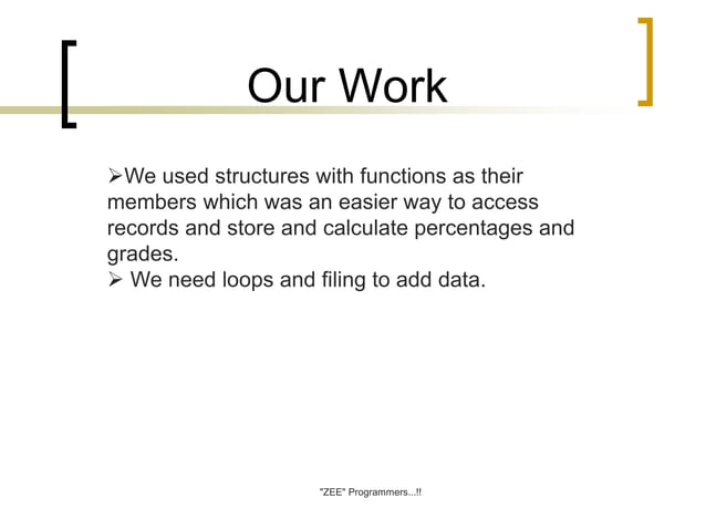 Students report card for C++ project.. | PPTX