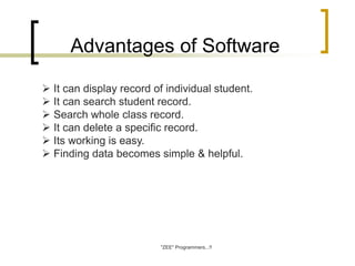 Students report card for C++ project.. | PPTX