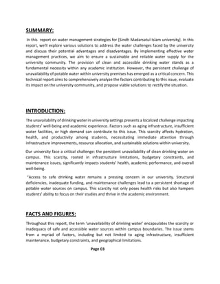 Students Report On Unavailability of Drinking Water (2).docx | Water ...