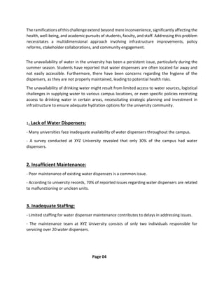 Students Report On Unavailability of Drinking Water (2).docx | Water ...