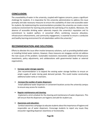 Students Report On Unavailability of Drinking Water (2).docx