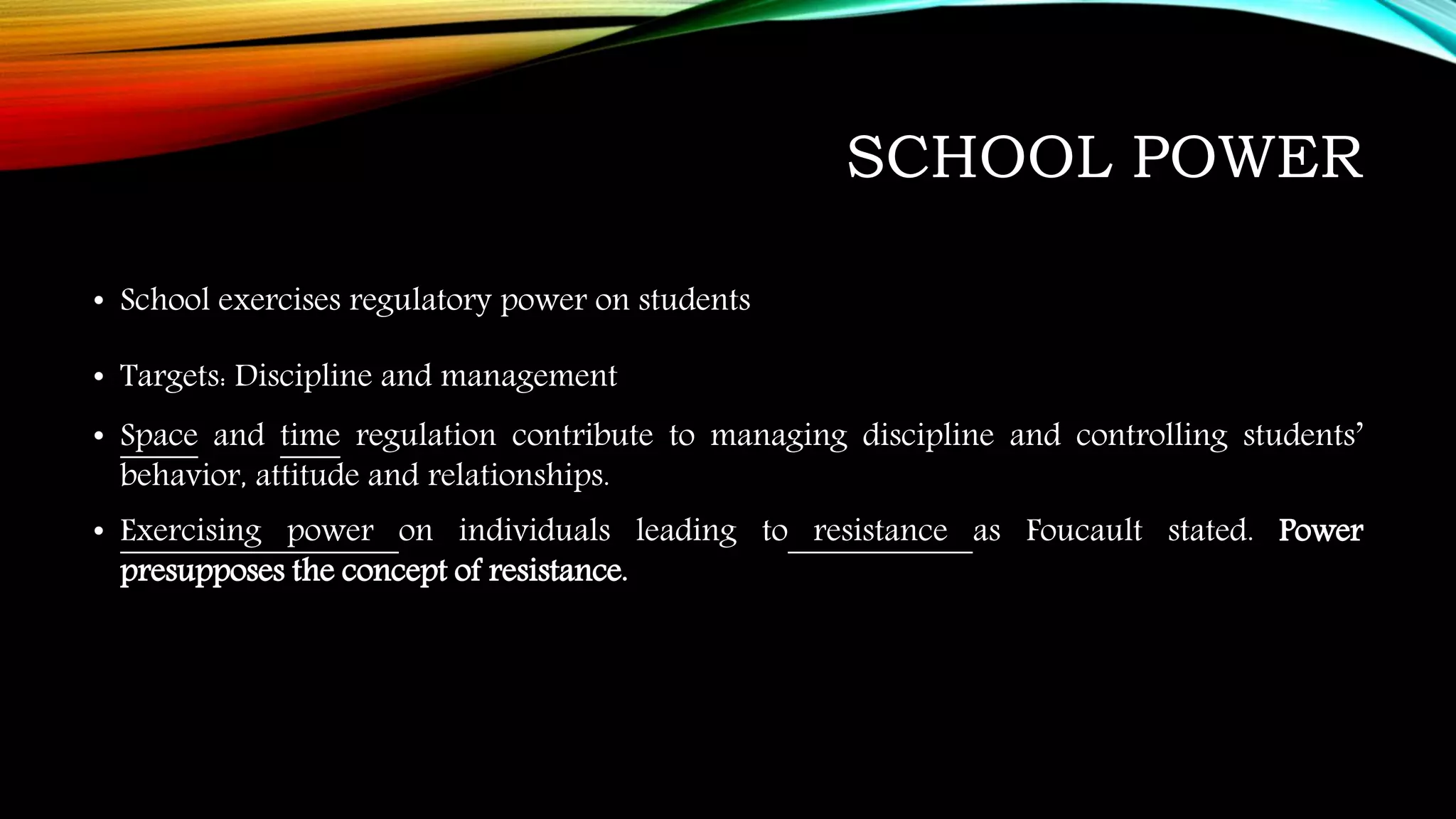 Student’s resistance and responses to school power.pptx
